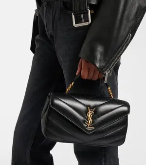 Saint Laurent Loulou Matelassé Leather Top-handle Bag - Black