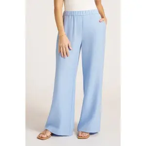 Matty M. Sadie Wide Leg Pull-on Pants - Chambray
