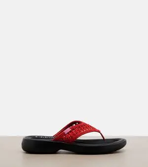 Chloé Crochet Thong Sandals - Red