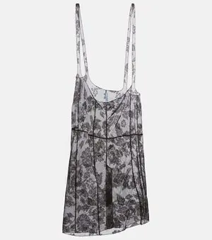 Prada Floral Lace Cotton Midi Skirt