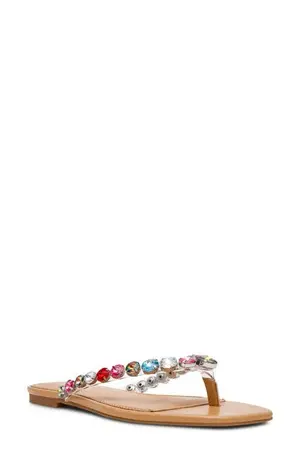Steve Madden Marble Embellished Flip Flop - Bright Multi