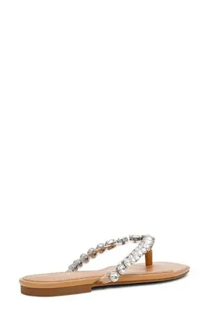 Steve Madden Marble Embellished Flip Flop - Silver Multi