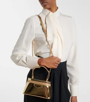 Givenchy Antigona Mirrored Leather Vanity Bag - Gold