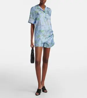Gucci Flora Silk Satin Shorts
