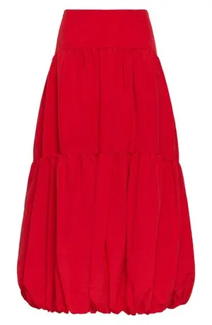 Cinq À Sept Blythe Tiered Maxi Skirt - Goji Berry
