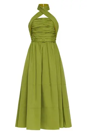 Cinq À Sept Marcie Halter Dress - Dark Lime