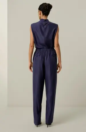 Lilysilk Silk Habotai Sleeveless Top - Blueberry