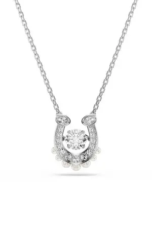 SWAROVSKI Symbolica Pendant Necklace - Silver/white