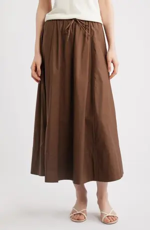 REFORMATION Cleo Midi Skirt - Pinecone