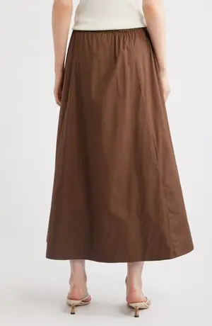 REFORMATION Cleo Midi Skirt - Pinecone