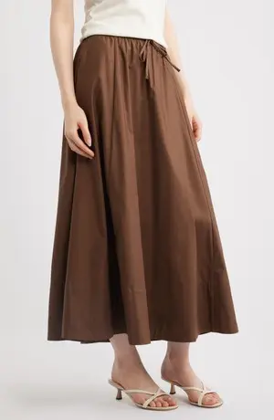 REFORMATION Cleo Midi Skirt - Pinecone