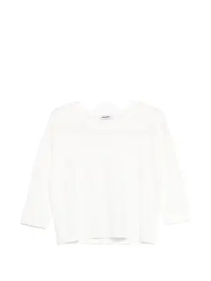 BASE Linen Crewneck Sweater - White