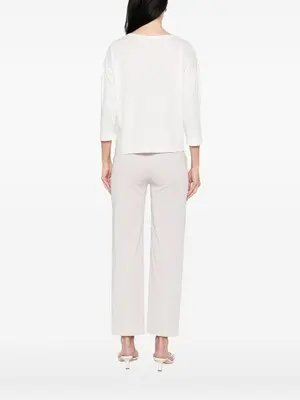 BASE Linen Crewneck Sweater - White