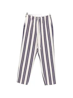 FORTE_FORTE Striped Drawstring Trousers - Blue
