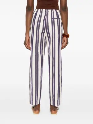 FORTE_FORTE Striped Drawstring Trousers - Blue