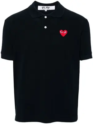 Play Comme Des Garcon Cotton Polo Shirt - Blue