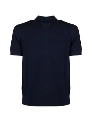 PAOLO PECORA Knitted Polo Shirt - Blue