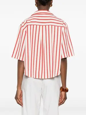 FORTE_FORTE Striped Shirt - Red