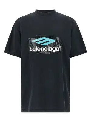 Balenciaga Printed T-shirt - Black