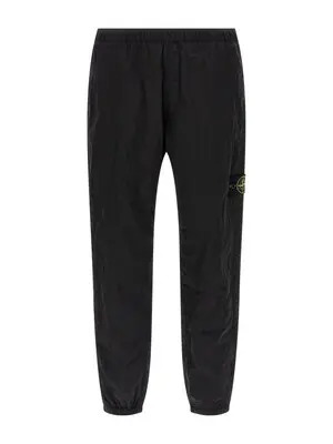 Stone Island Joggers With Logo - Black