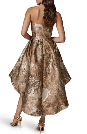 Donna Karan New York Metallic Jacquard Strapless Gown