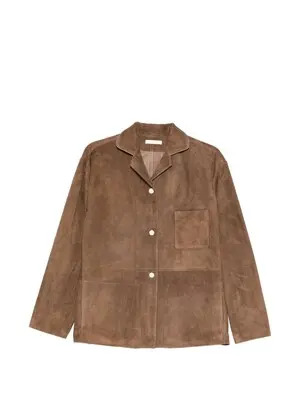 THE ROW Janine Suede Leather Shirt