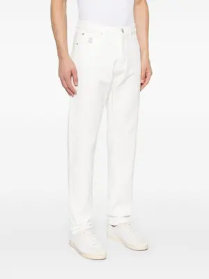 Brunello Cucinelli Denim Cotton Jeans - White