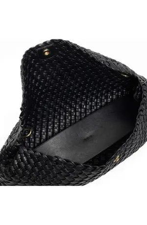 Dune London Woven Faux Leather Clutch - Black