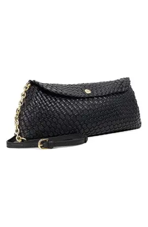 Dune London Woven Faux Leather Clutch - Black