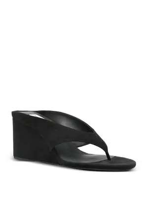 Alaïa Leather Thong Sandals - Black