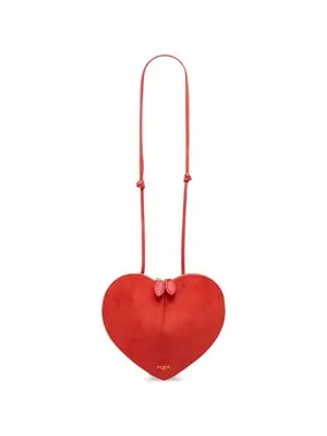 Alaïa Le Coeur Suede Crossbody Bag
