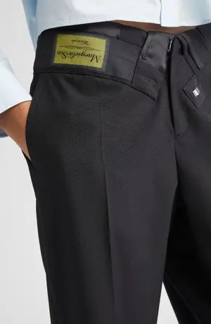 MAISON MARGIELA Waistband Stretch Gabardine Straight Leg Pants