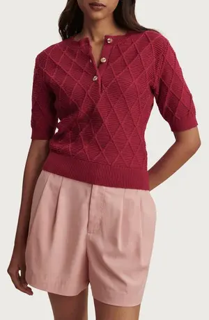 Varley Merryn Diamond Knit Sweater