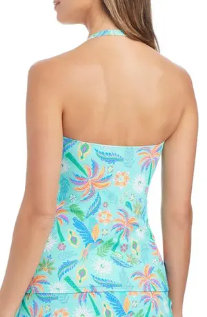 BLEU BY ROD BEATTIE Draped Tankini Top - Turq