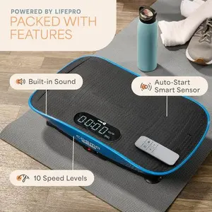 LIFEPRO Cosmoplate Shake Vibration Plate Exercise Machine Full Body Platform For Muscle Toning And Flexibility