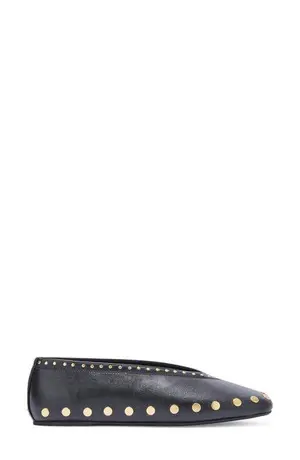 GANNI Jenny Studded Ballet Flat - Black