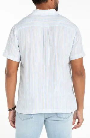 LIVERPOOL Stripe Short Sleeve Button-up Shirt