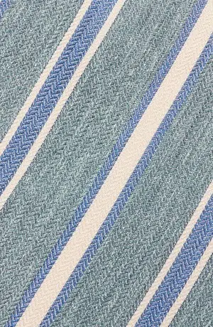 David Donahue Stripe Neck Tie - Green