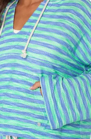 Roxy Rich Coast Stripe Hooded Sweatshirt