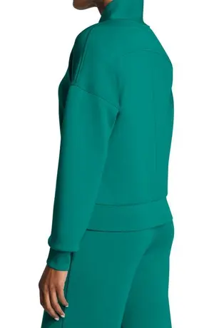 Spanx Airessentials Shawl Collar Quarter Zip Sweatshirt - Jade