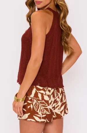 VICI Verona Sleeveless Sweater - Dark Brown