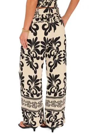 VICI Coastal Print Wide Leg Pants