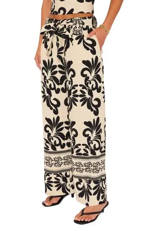 VICI Coastal Print Wide Leg Pants