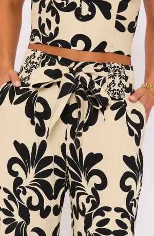 VICI Coastal Print Wide Leg Pants