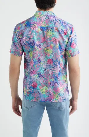 BOARDIES Coral Print Camp Shirt - Multi