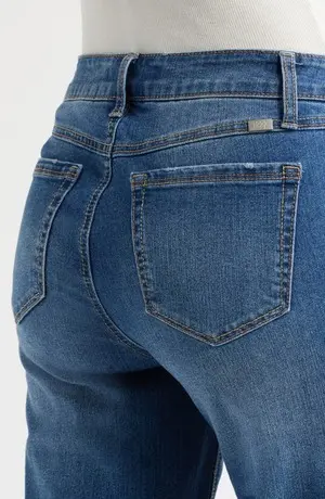 1822 Denim High-waist Cuffed Wide-leg Jeans