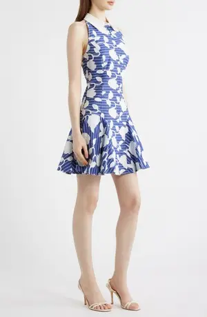 MILLY Maxine Floral Embroidered Mini Dress