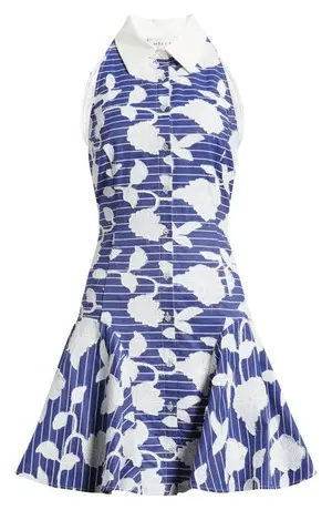 MILLY Maxine Floral Embroidered Mini Dress