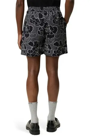 LES DEUX Charlie Poppy Pattern Knit Drawstring Shorts