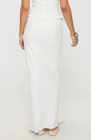 Princess Polly Mercer Low-rise Linen-blend Midi Skirt